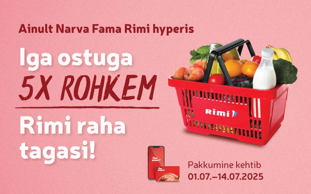 Rimi - Iga ostuga 5x rohkem Rimi raha tagasi!