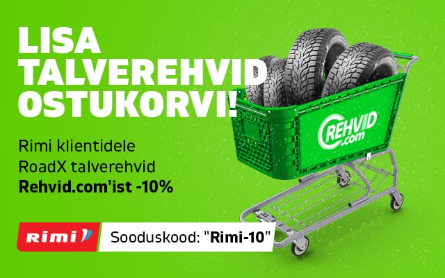 Rimi - Kvaliteetsed talverehvid Rehvid.com’ist -10%