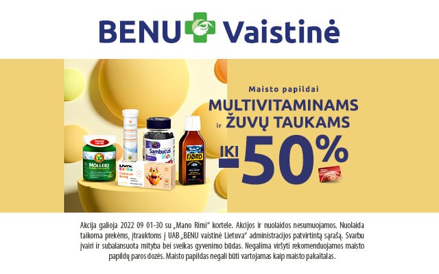 „Rimi“ - „Benu“ vaistinėse iki -50 % maisto papildams MULTIVITAMINAMS ...