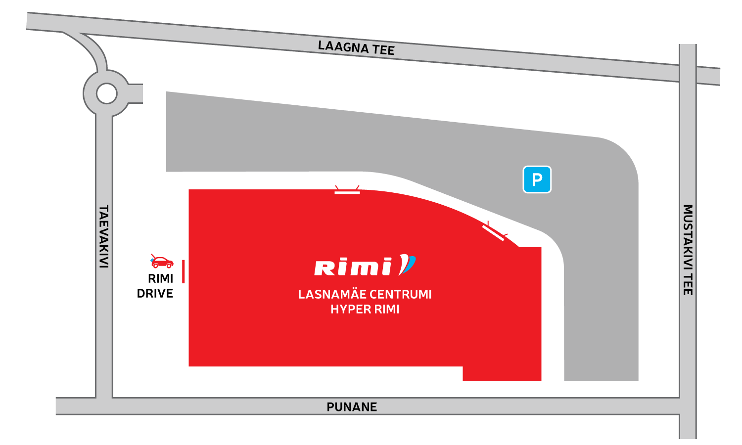 Lasnamäe Centrumi hyper Rimi mobiilne Drive