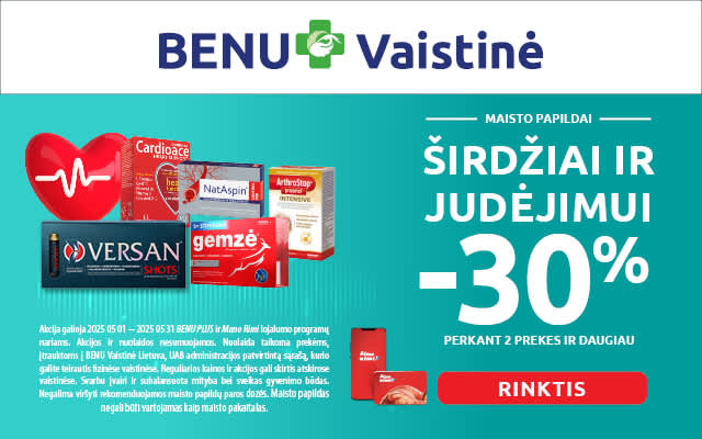 „Rimi“ - „Benu“ vaistinėse maisto papildams širdžiai ️ ir judėjimui -30 ...
