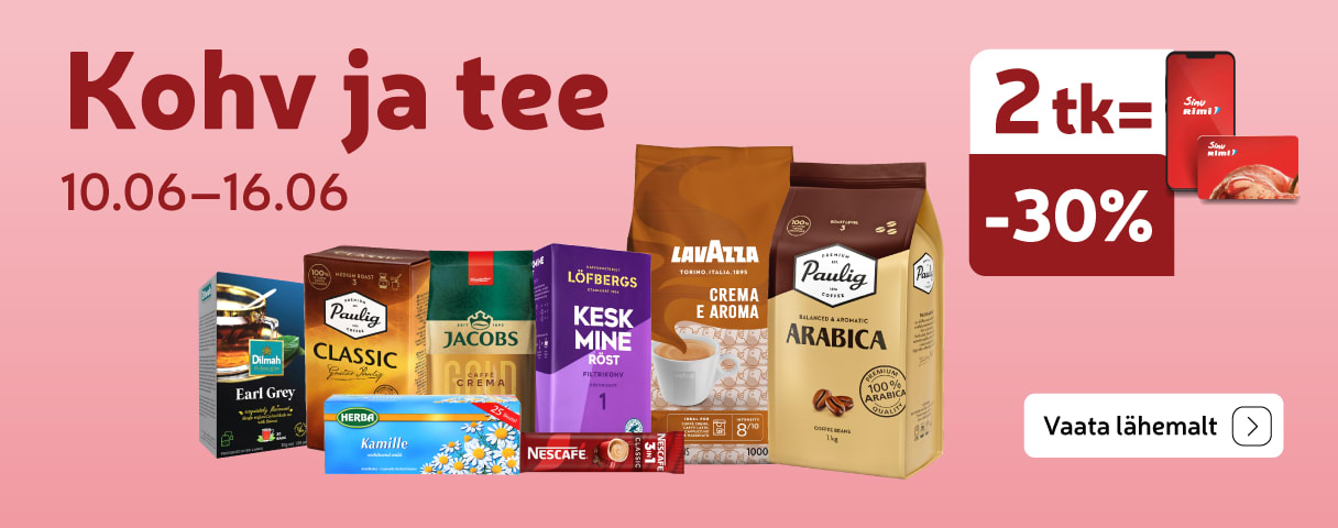 Rimi - Kohv ja tee -30%