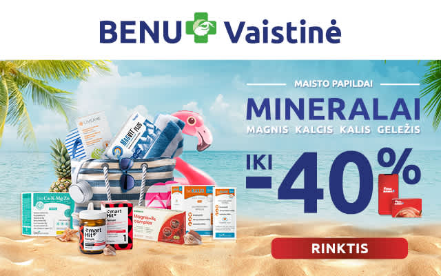 „Rimi“ - „Benu“ vaistinėse iki -40 % mineralams su „Mano Rimi“ kortele!
