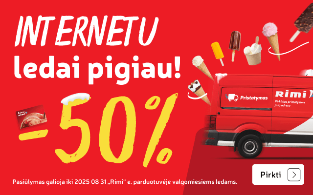 „Rimi“ - TIK INTERNETU! LEDAI SU -50 % NUOLAIDA🍦