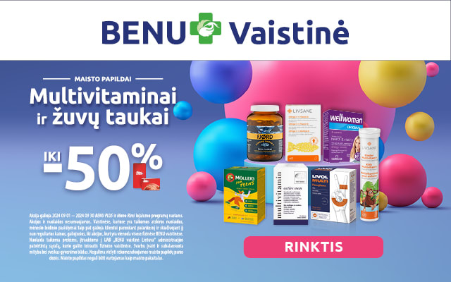 „Rimi“ - „Benu“ vaistinėse iki -50 % multivitaminams ir žuvų taukams su ...