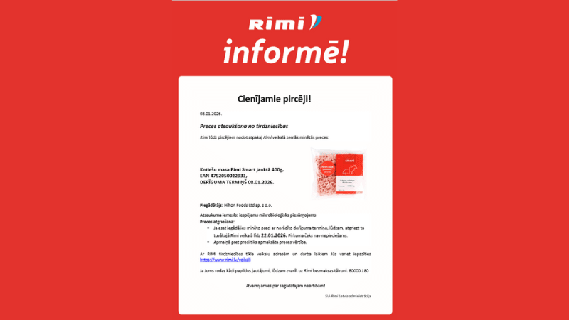 Rimi - Rimi atsauc no tirdzniecības - Kotlešu masa Rimi Smart jauktā 400g
