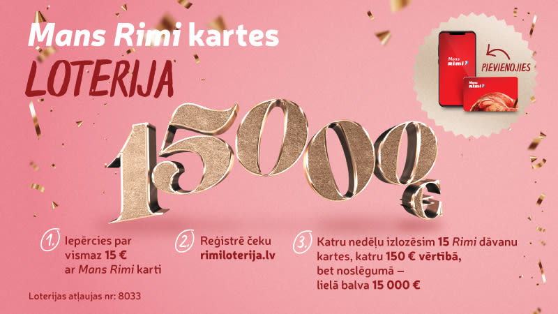 Rimi - Svinam kopā Mans Rimi kartes jubileju ar loteriju!