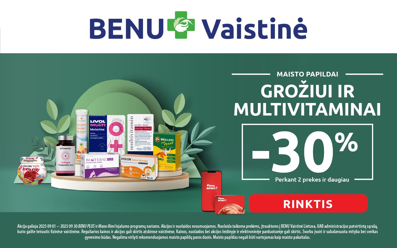 „Rimi“ - „Benu“ vaistinėse grožiui ir multivitaminams iki -30 % su ...