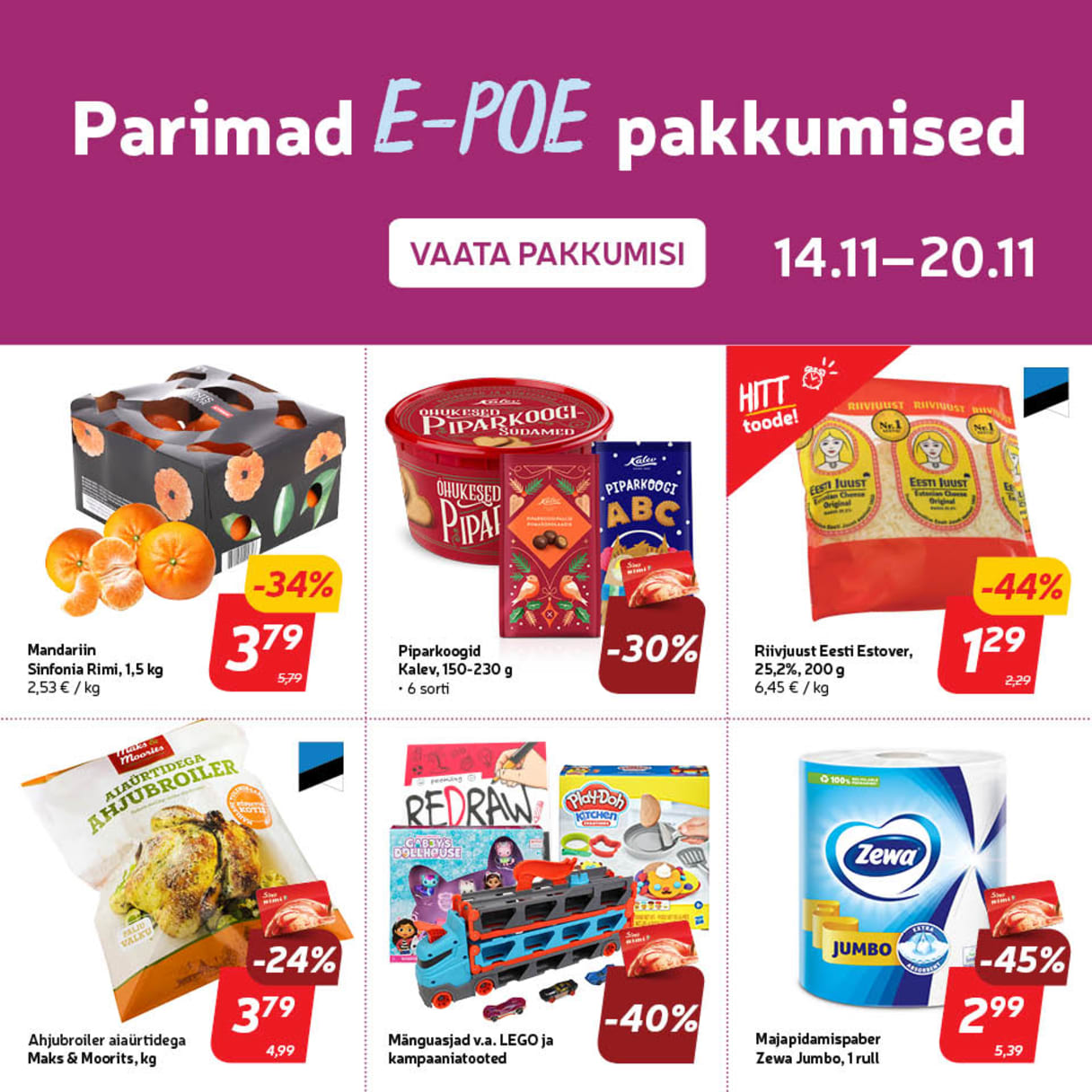 Rimi E-Pood | Telli Toit Koju, Kontorisse Või Tule Ise Järele