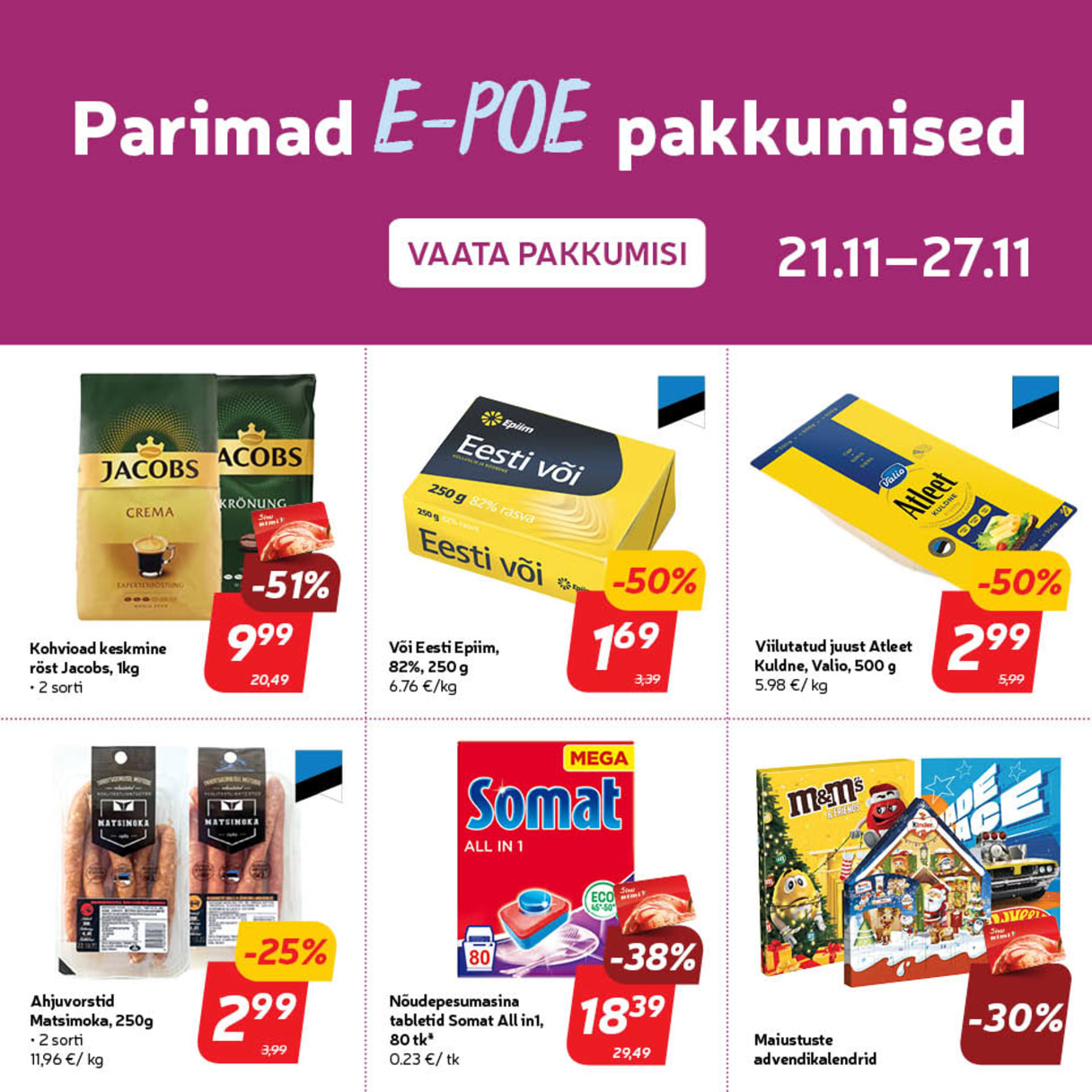 Rimi E-Pood | Telli Toit Koju, Kontorisse Või Tule Ise Järele