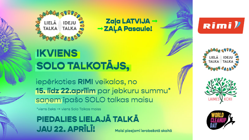 Rimi - Sākot ar šo sestdienu SOLO talkas maisi būs pieejami Rimi veikalos