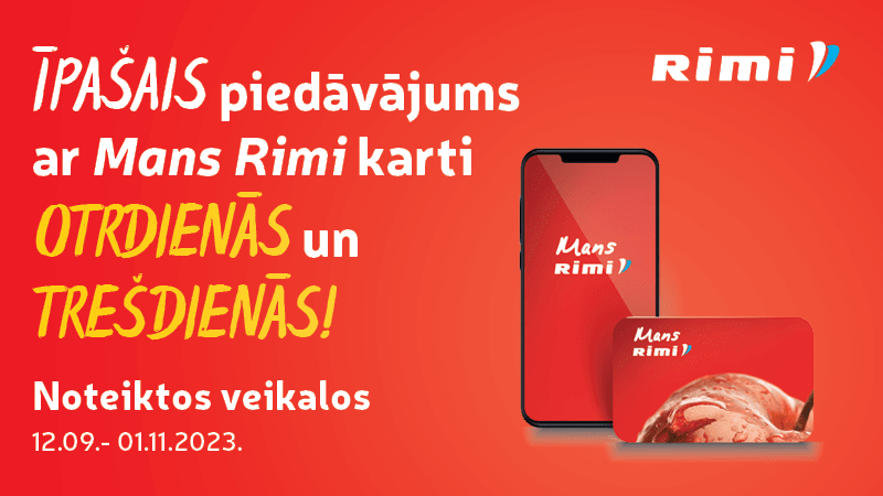 Rimi - Izdevīgas atlaides atsevišķos Rimi veikalos otrdienās un trešdienās