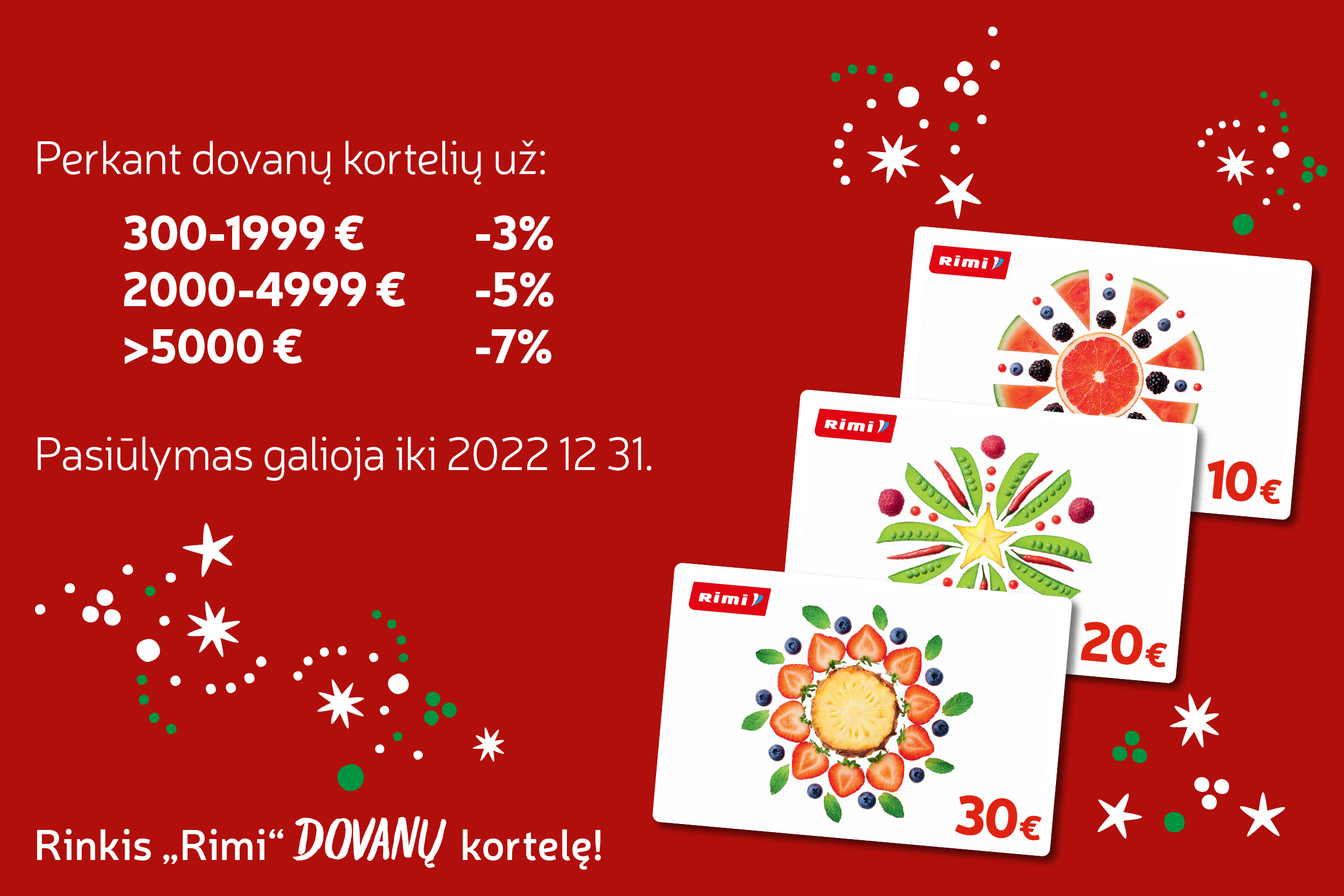 Rimi dovanų kortelė